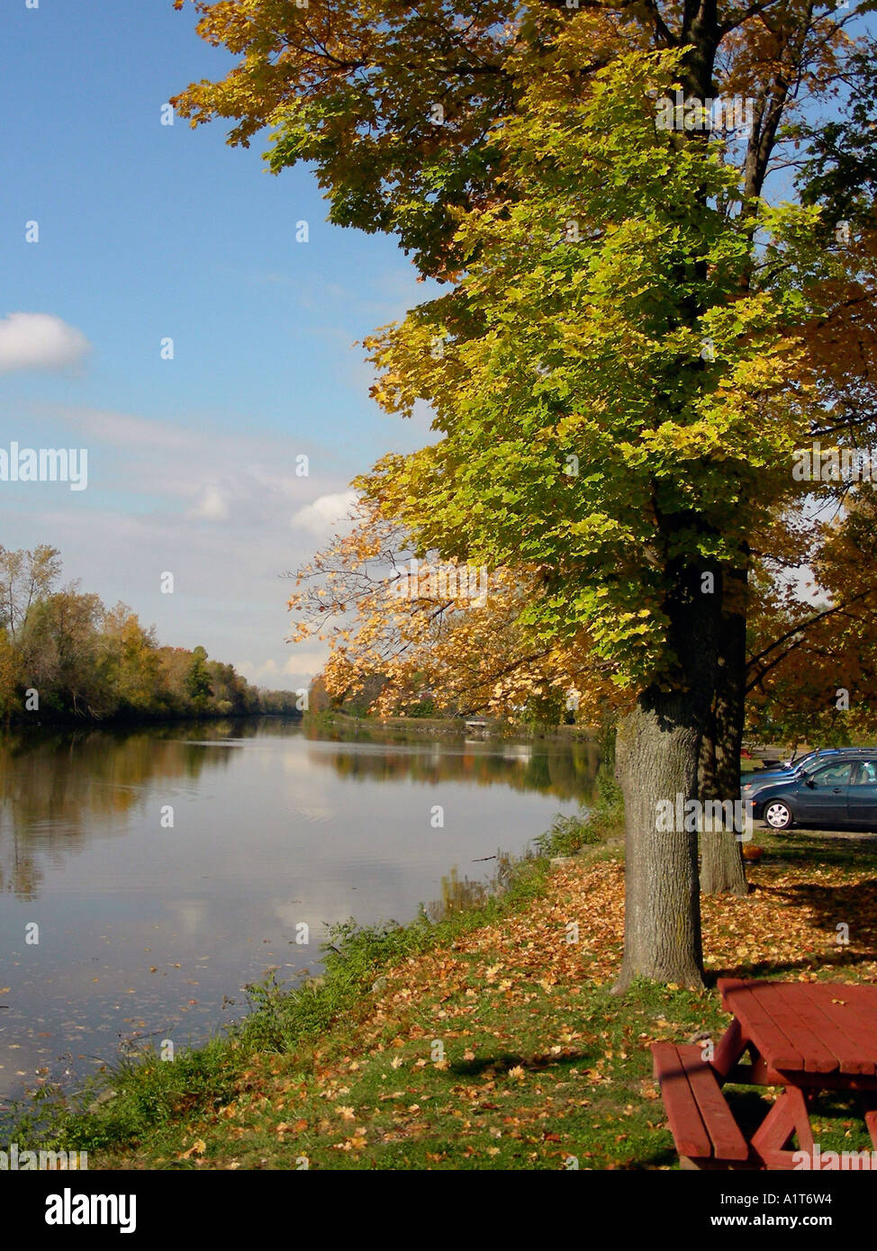 Autumn scene along Erie Canal Stock Photo - Alamy