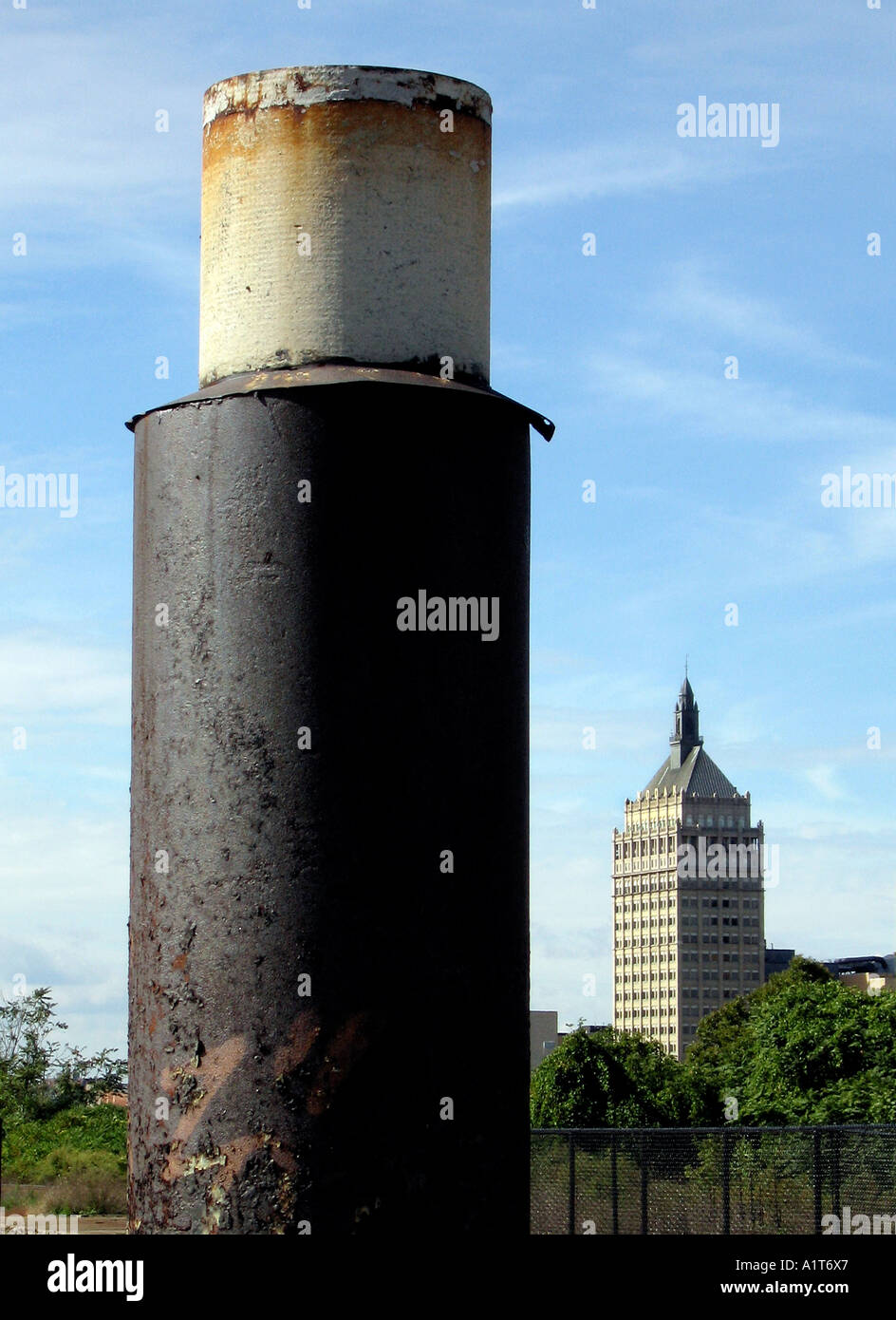 Chimney and tower Stock Photo - Alamy