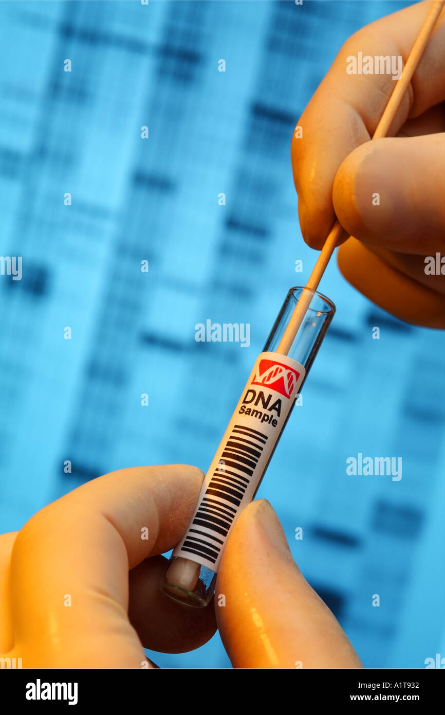 Sample vial for DNA research Stock Photo - Alamy