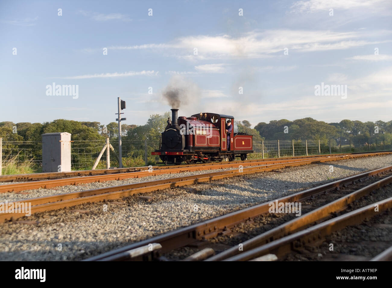 Steam engine Palmerston at Dinas railway station on the Welsh Highland ...
