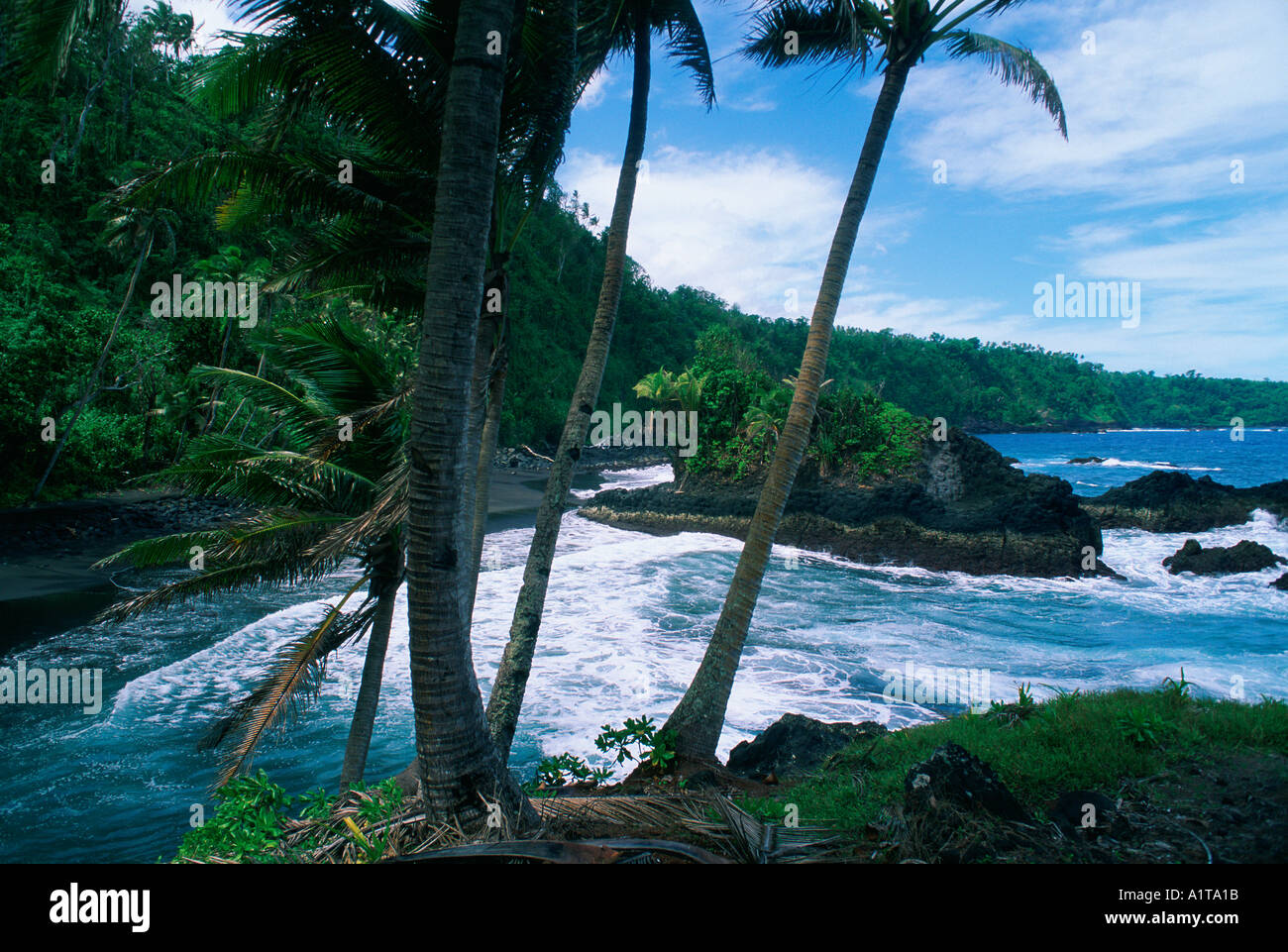 Black Sand Beach Savaii Samoa Stock Photo - Alamy
