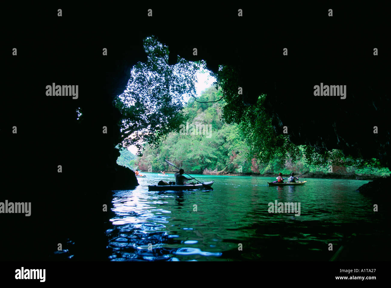 Kayaking Rock Islands Palau Micronesia Stock Photo - Alamy