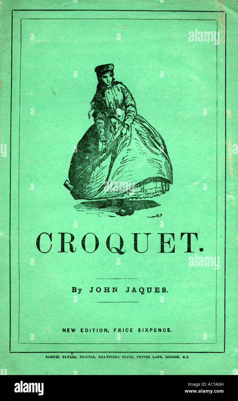 Cover for booklet Croquet circa 1867 by John Jaques Stock Photo - Alamy