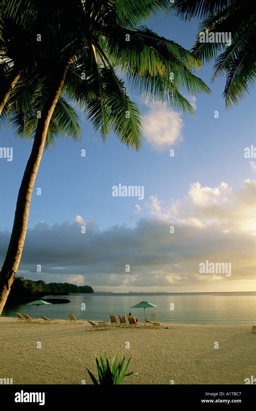 Sunset Palau Pacific Resort Palau Micronesia Stock Photo - Alamy