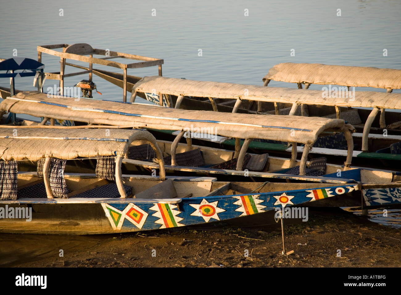 Pirogues on the Niger river at Segou Mali West Africa Stock Photo - Alamy