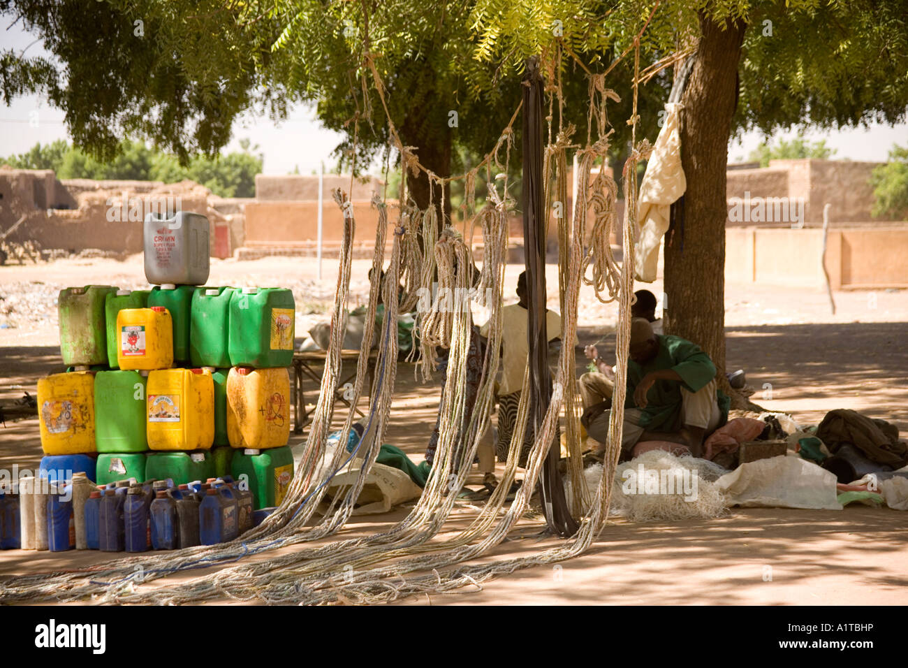 Street scene in the town of San Mali West Africa Stock Photo - Alamy
