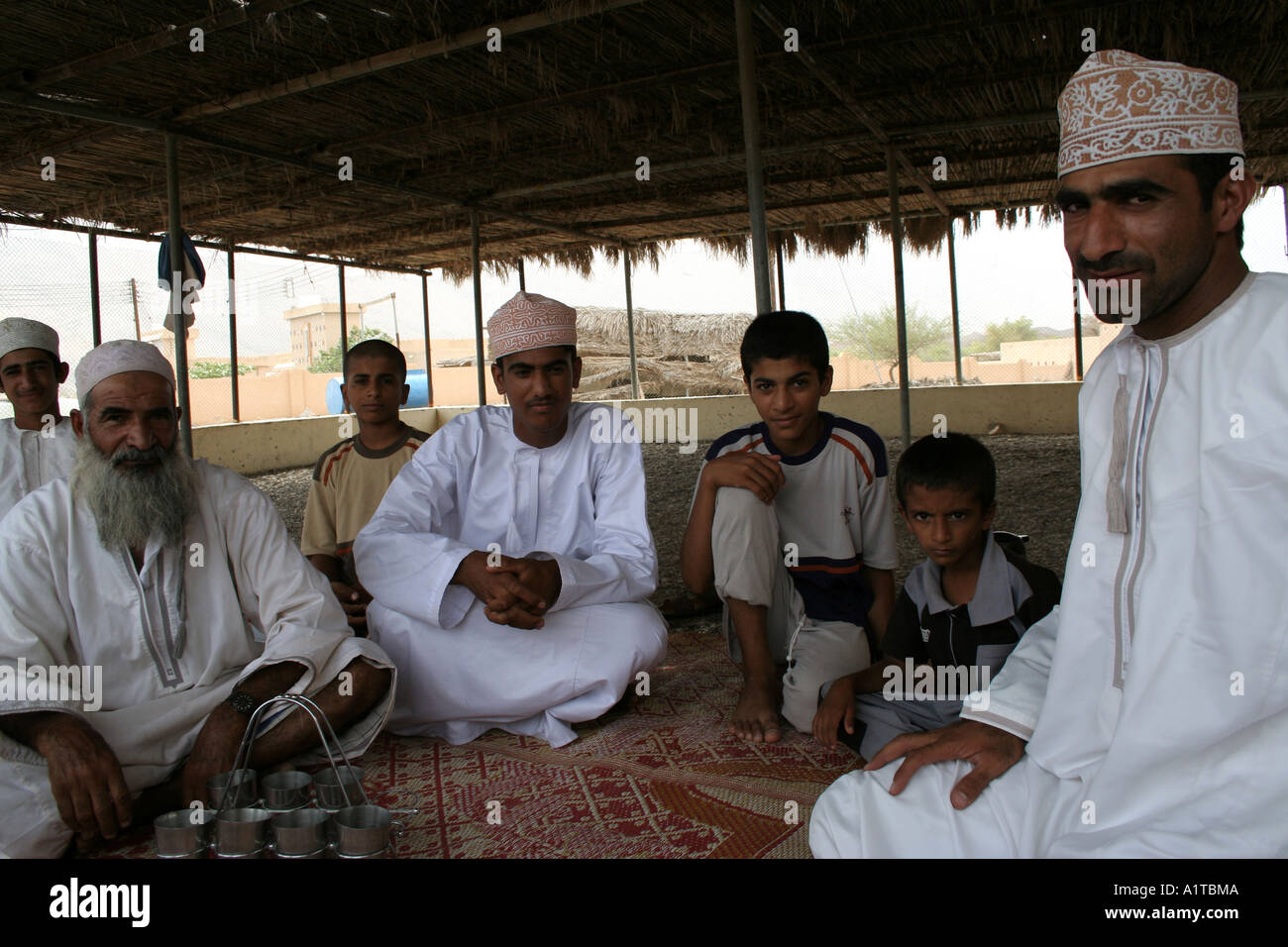 Omani hospitality, joining a family on the carpet in Sint, near Jebel ...