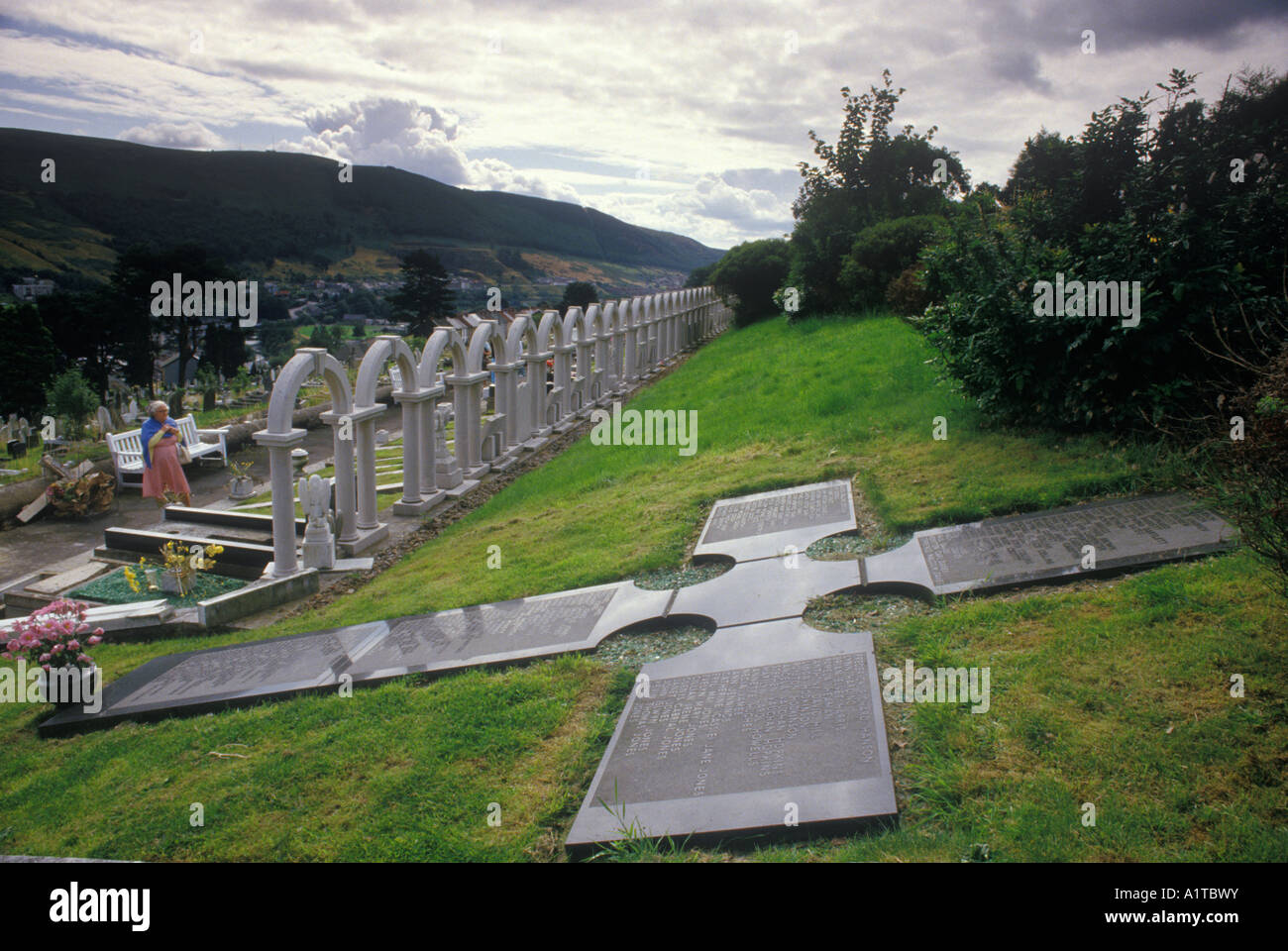 Aberfan Mid Glamorgan Wales UK memorial to the children killed in the ...