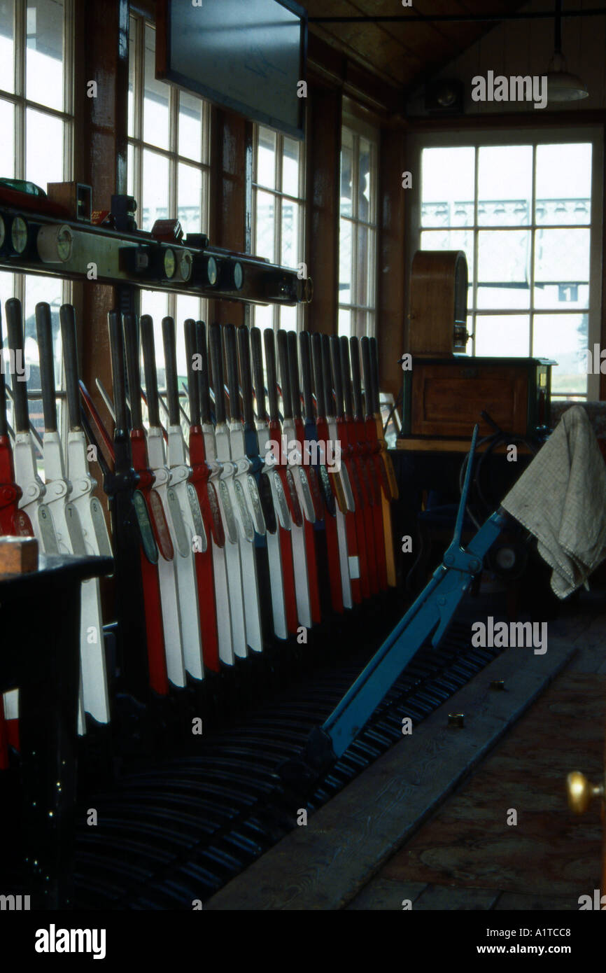 Old fashioned railway signal box at Weybourne Station on the North ...
