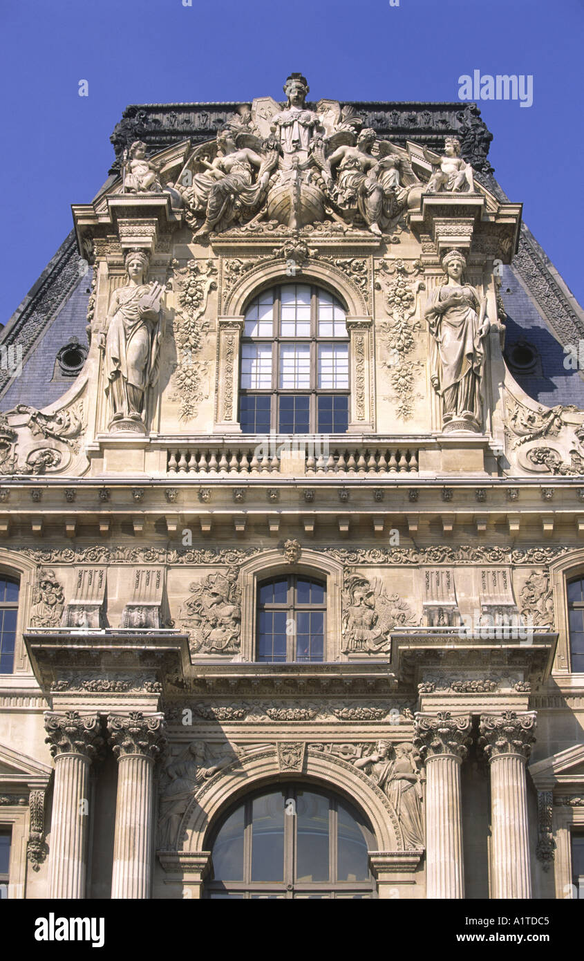 Louvre Paris Wing Richelieu Stock Photo - Alamy