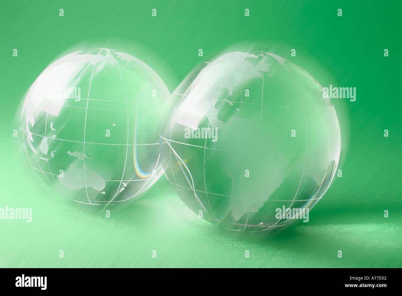 Crystal globes map hi-res stock photography and images - Alamy