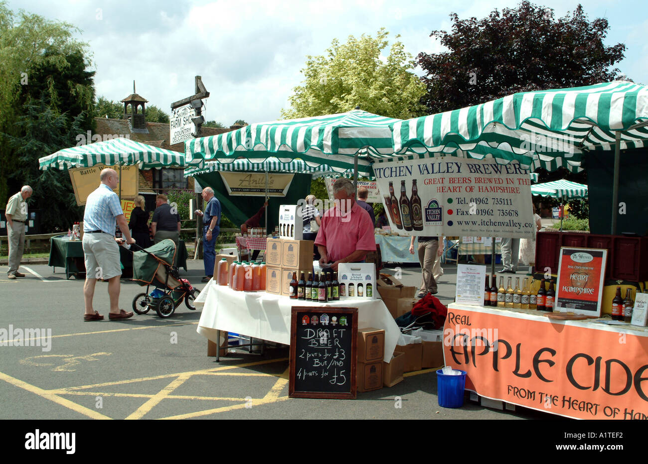 Farmers Market in Surrey Southern England UK Stock Photo - Alamy
