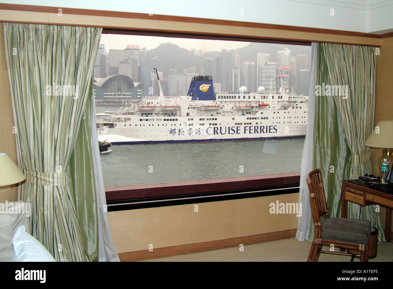 Hong Kong and its Natural Harbour Asia Cruise Ship WASA QUEEN view from ...