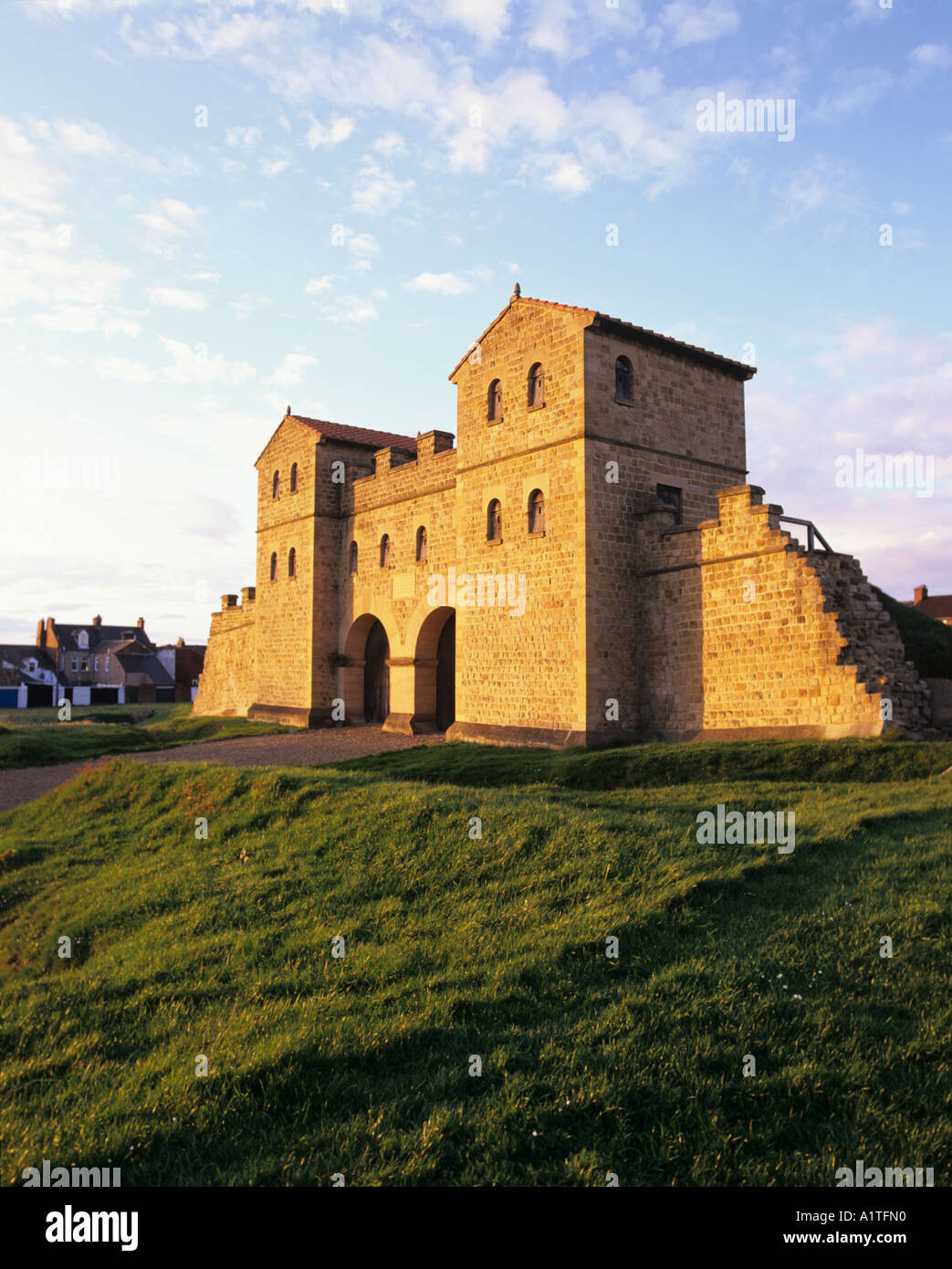 gatehouse reconstruction at Arbeia Roman Fort South Shields South ...