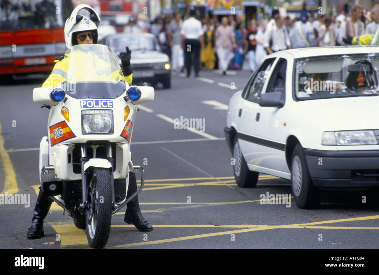 POLICE MOTORBIKES LONDON 1992 Stock Photo - Alamy