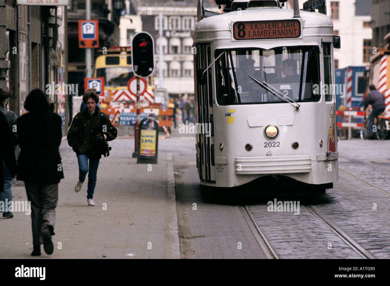 TRAM IN ANTWERP BELGIUM 1993 1993 Stock Photo - Alamy