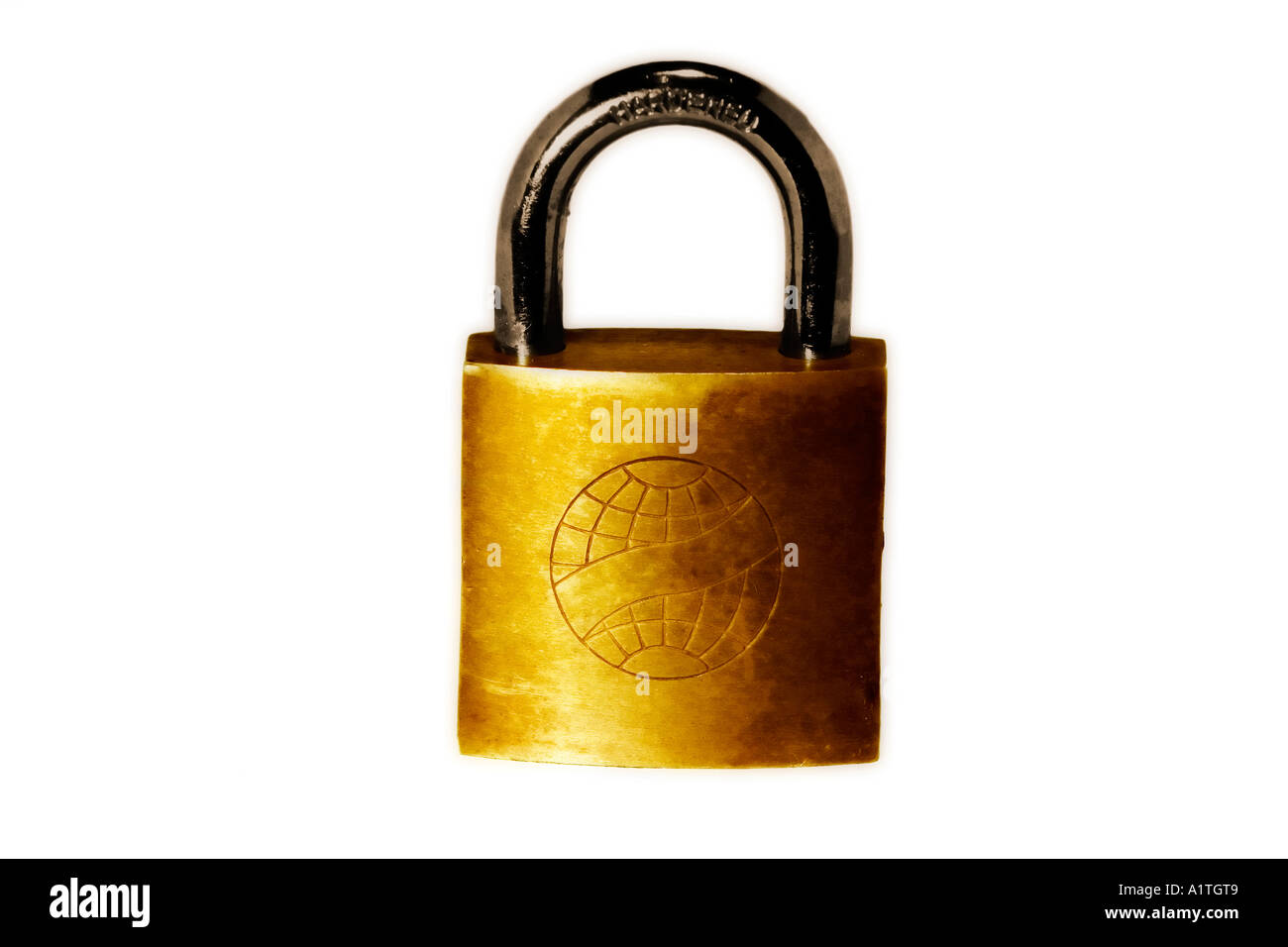 Padlock chain gate Cut Out Stock Images & Pictures - Alamy