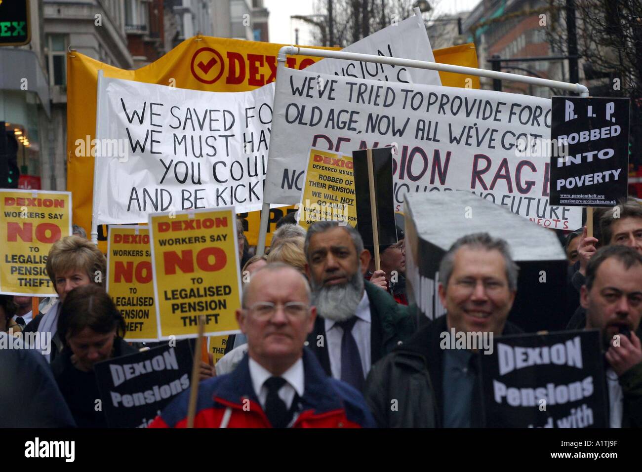 Pension age protest london hi-res stock photography and images - Alamy