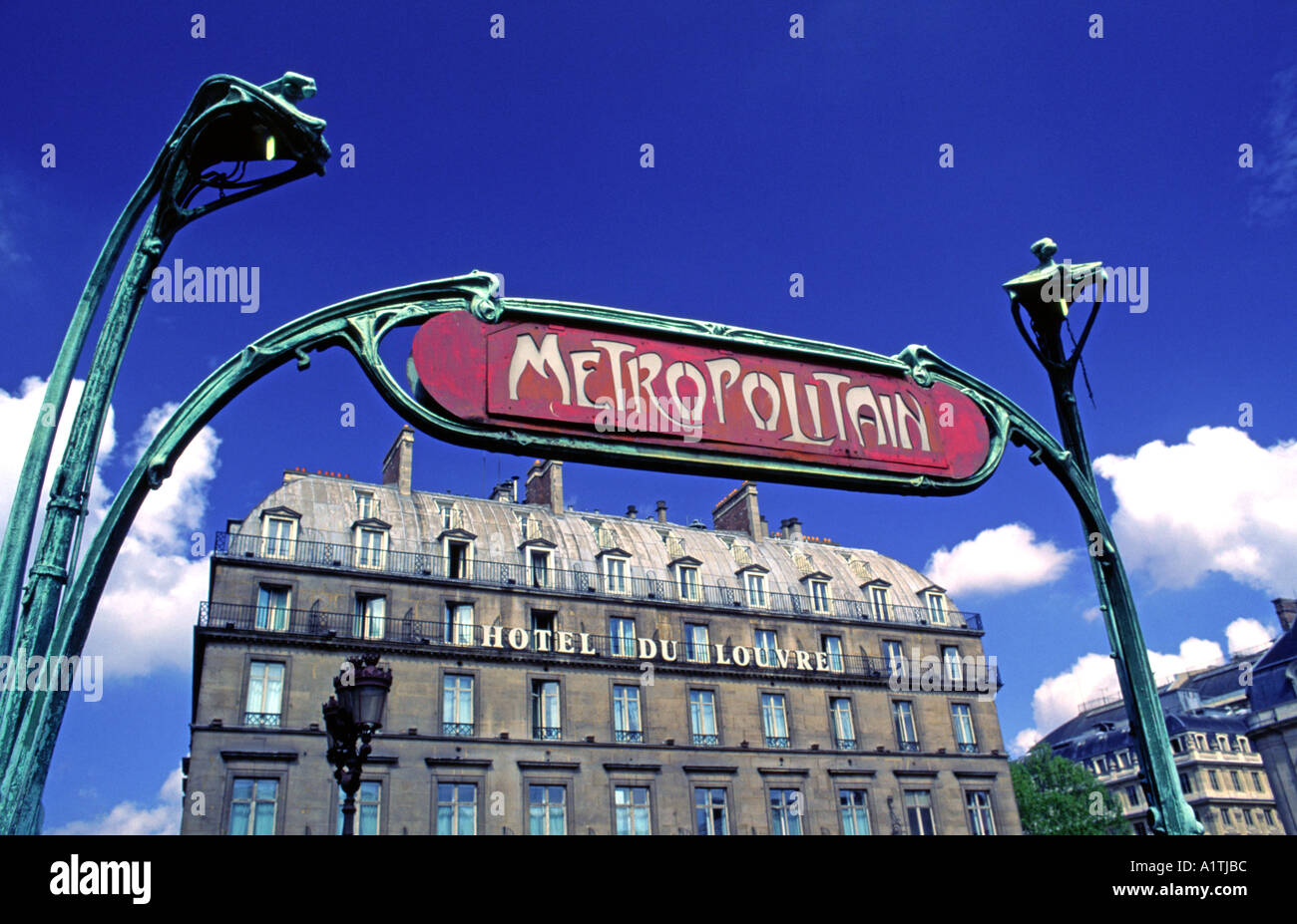 Paris subway metropolitan entry sign in the street Stock Photo - Alamy