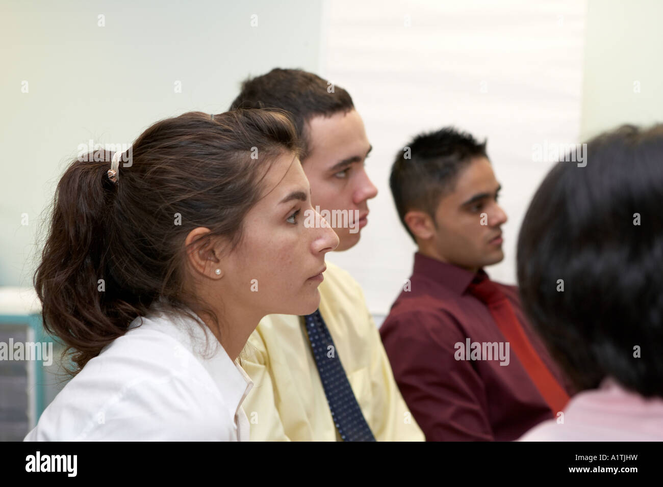 Student doctors classroom resource session Stock Photo - Alamy