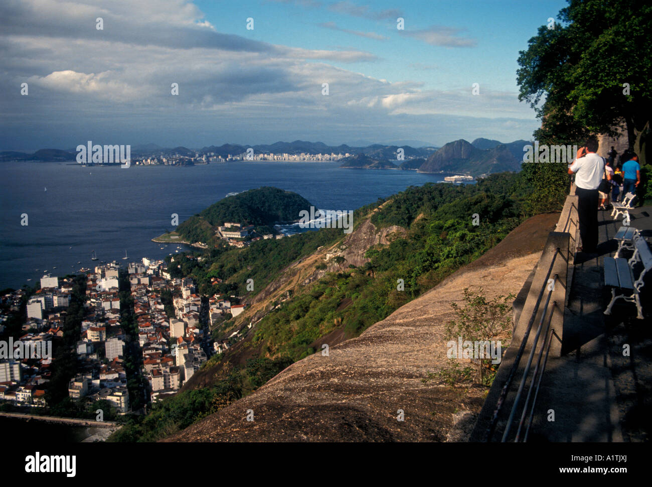 overview, view from above, view from Urca Hill, Urca Hill, city of Rio ...