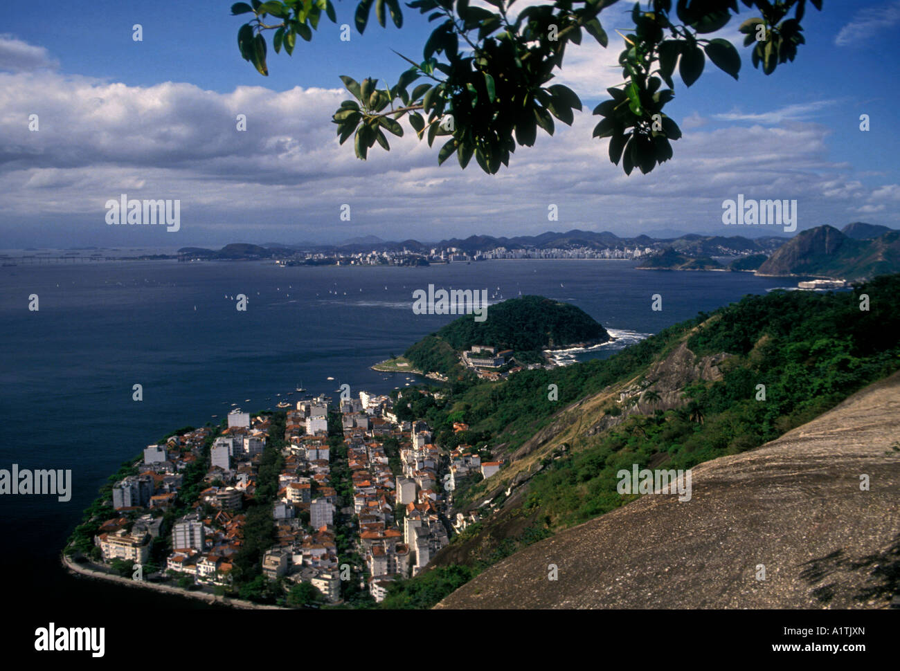 overview, view from above, view from Urca Hill, Urca Hill, city of Rio ...