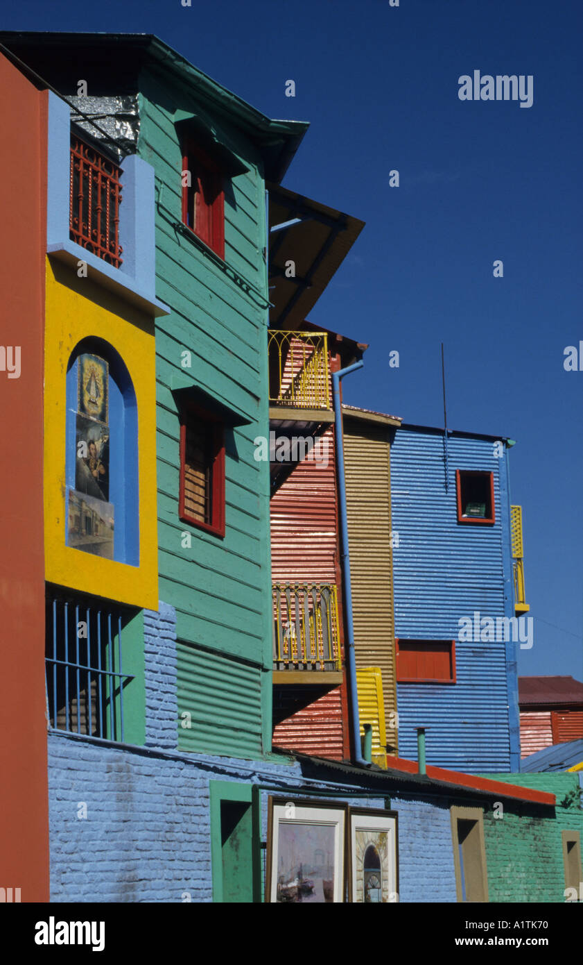 The brightly painted working class housing area of La Boca in Buenos ...