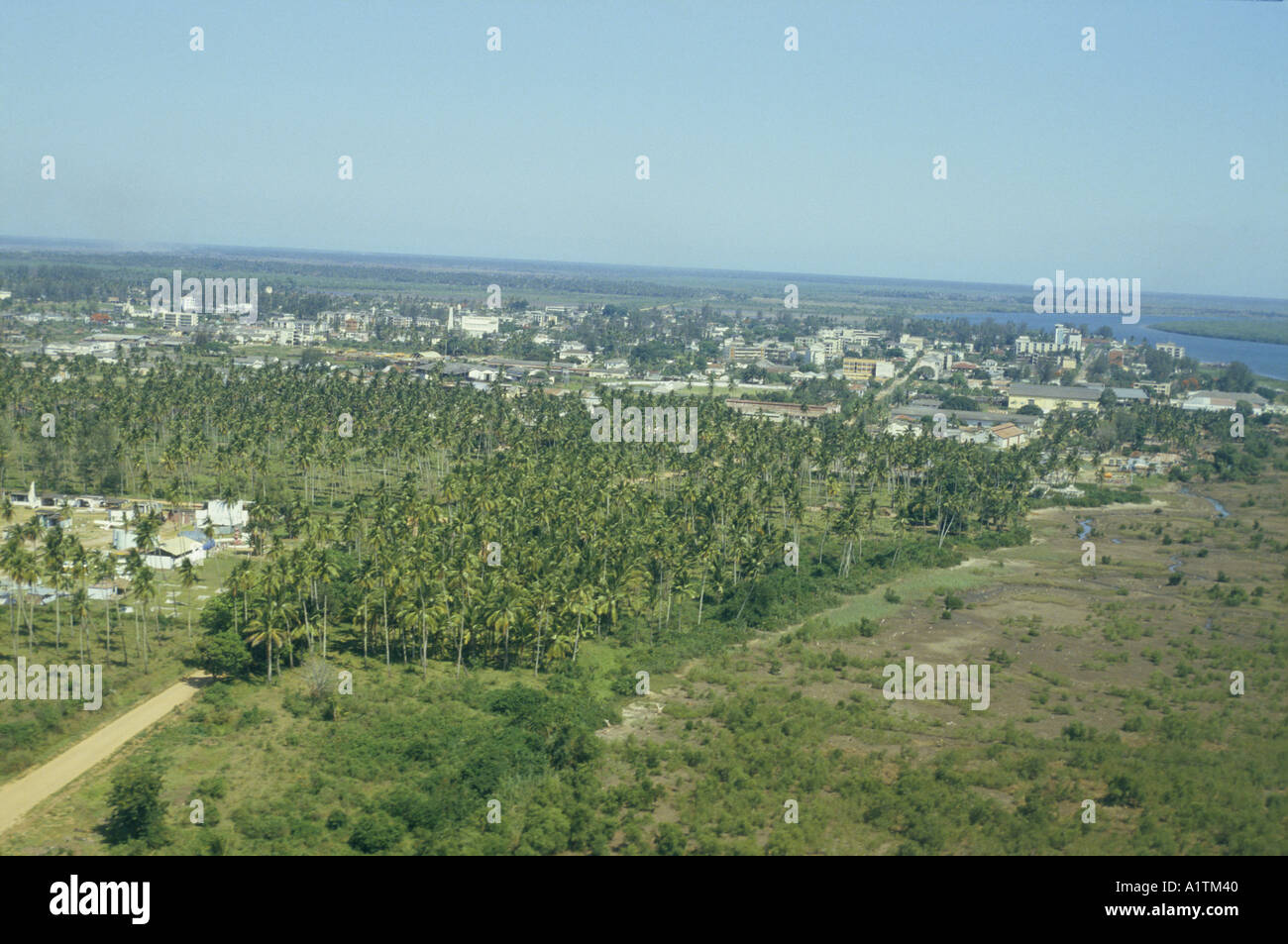 LANDSCAPE SKYLINE AERIAL VIEW OF QUELIMANE MOZAMBIQUE Stock Photo - Alamy