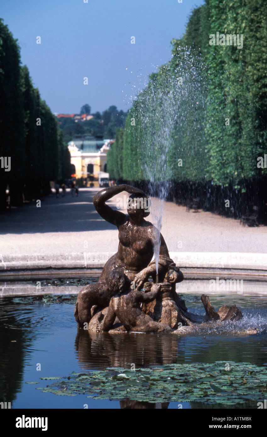 Fountain at Schonbrunn Castle Vienna Austria Stock Photo - Alamy