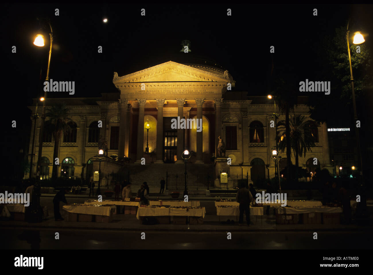 The late 19th C Teatro Massimo the largest opera house in S Italy in ...