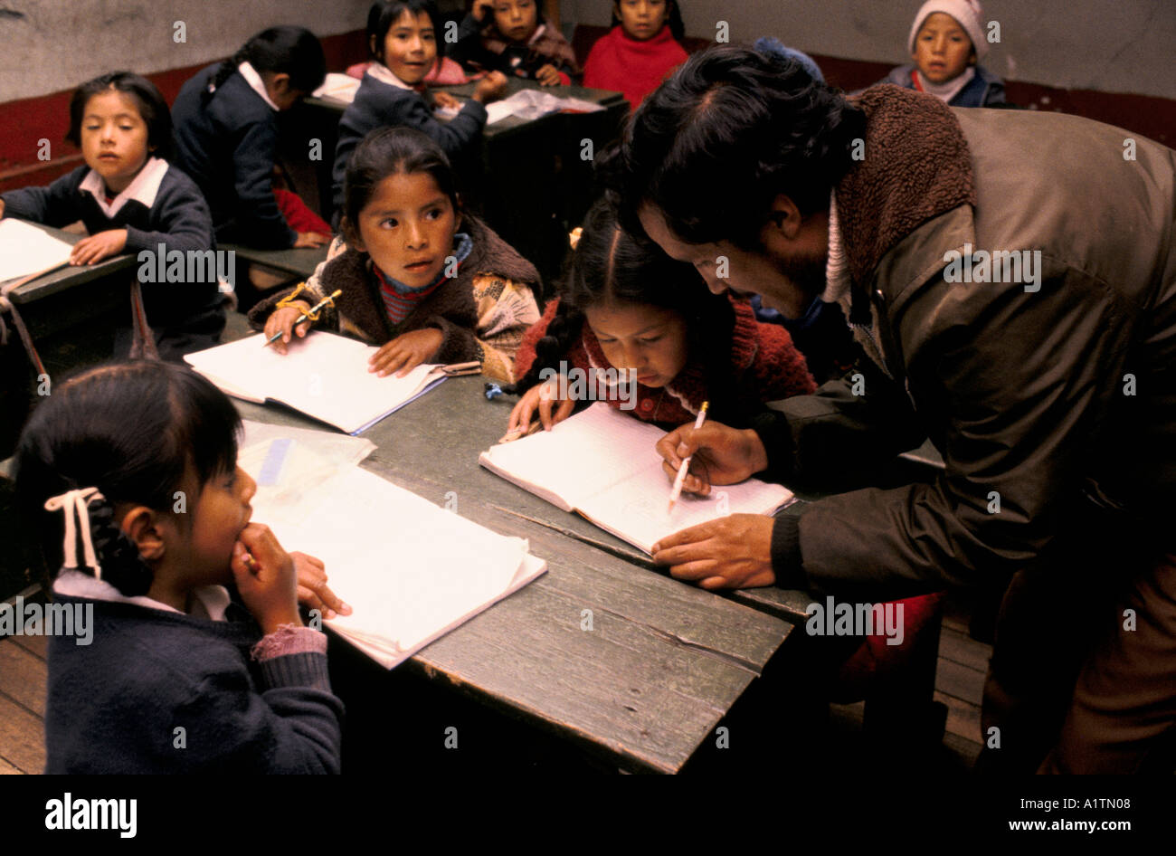 Teacher and pupils peru hi-res stock photography and images - Alamy