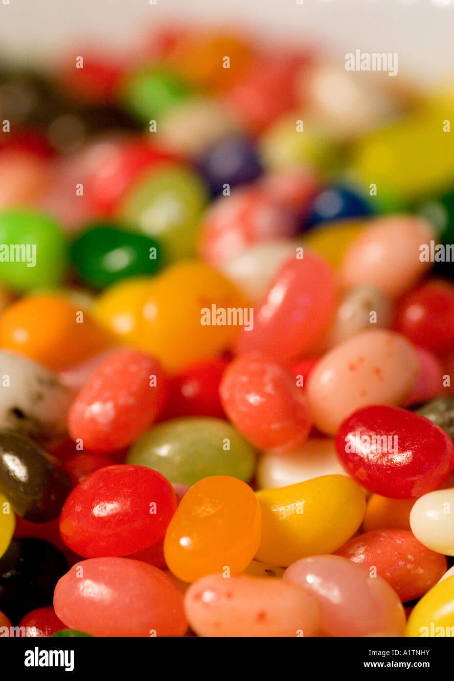Mixed colours of Jelly beans sweets close up Stock Photo - Alamy