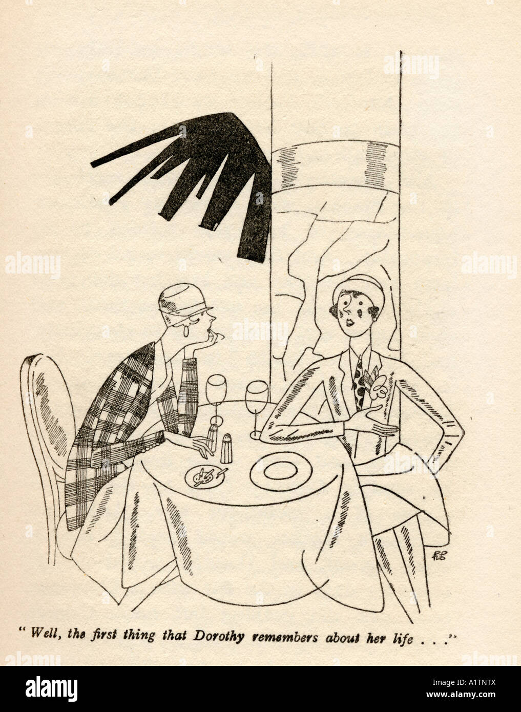 Illustration by Ralph Barton, 1891 to 1931. Frontspiece from the book ...