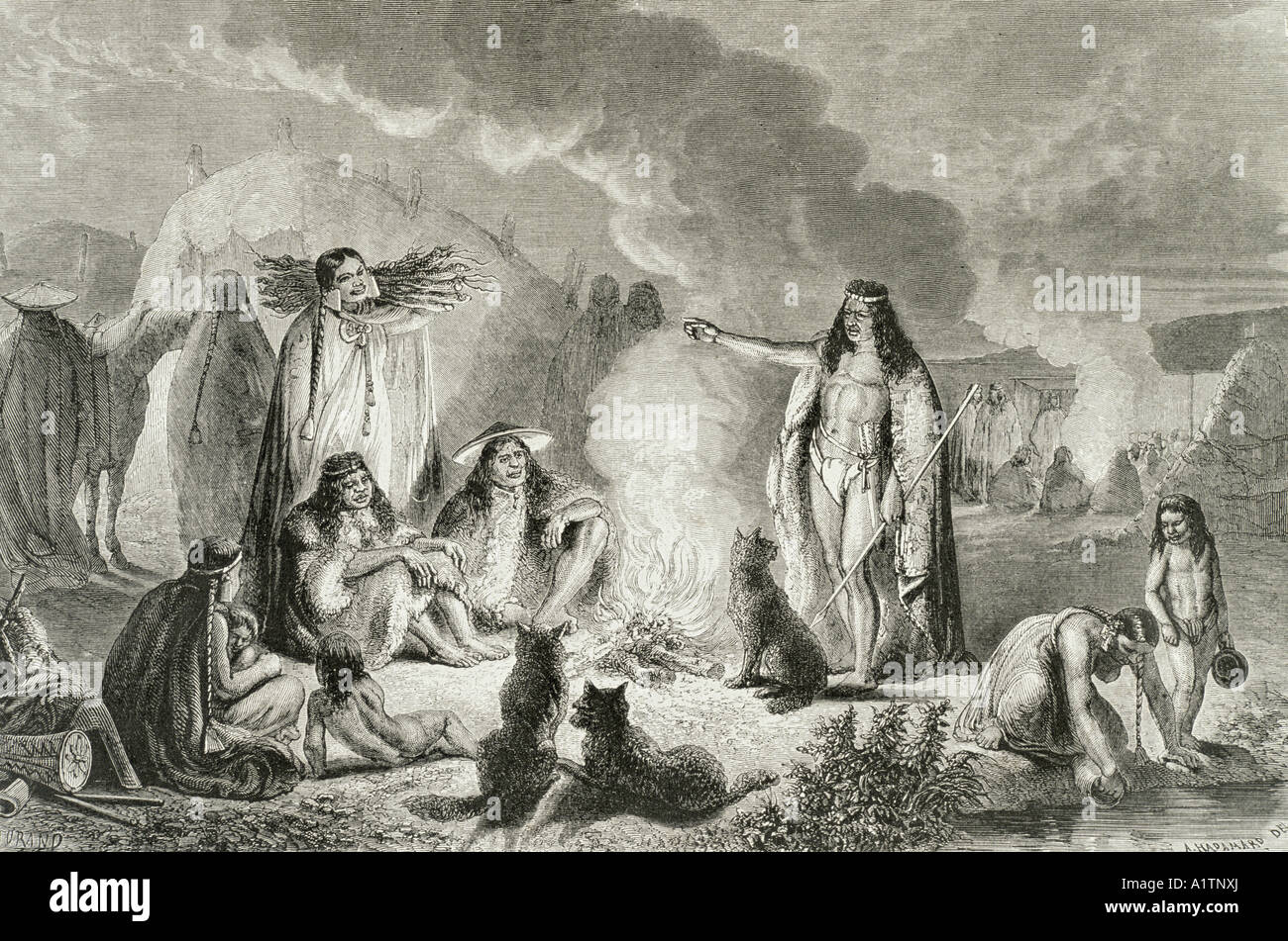 Native Patagonians in the 1850's Stock Photo - Alamy