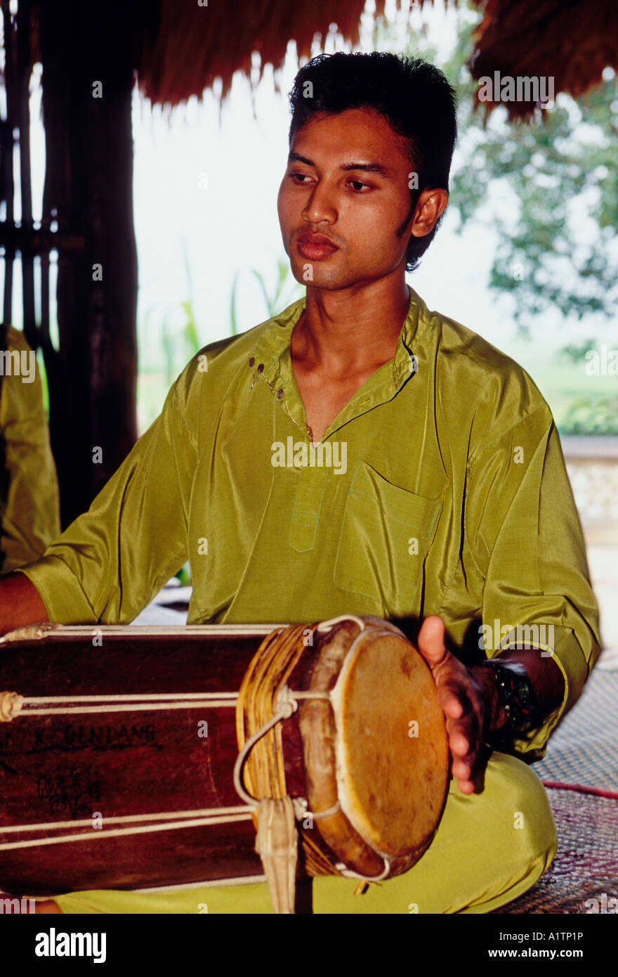 1, one, Malaysian, Malaysian man, Malay man, musician, playing drum ...