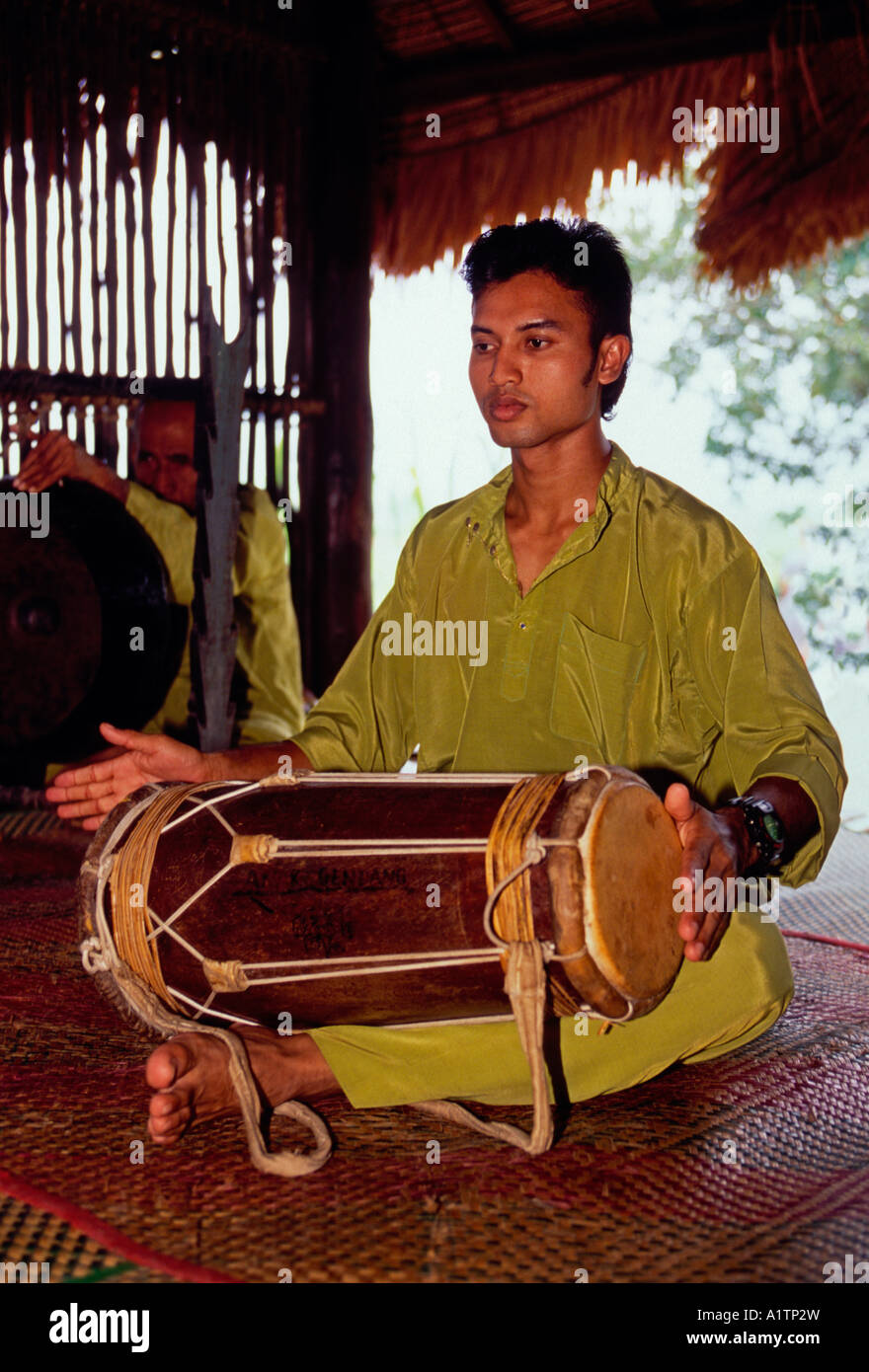 1, one, Malaysian, Malaysian man, Malay man, musician, playing drum ...