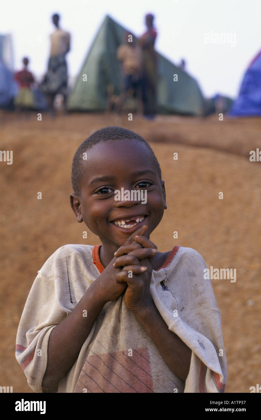 SMILING CHILD RWANDAN REFUGEES ZAIRE Stock Photo - Alamy