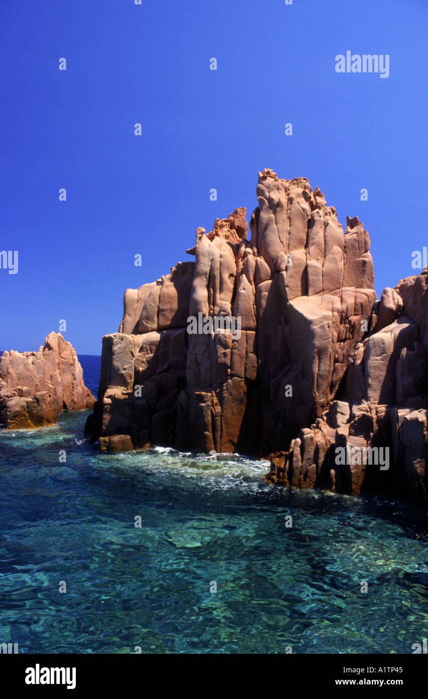 Pink Rock at Arbatax Sardinia Italy Stock Photo - Alamy