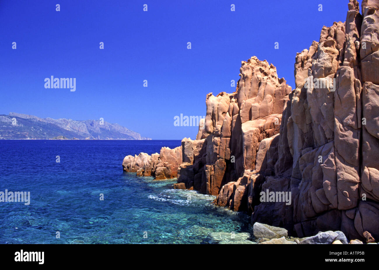 Pink Rock at Arbatax Sardinia Italy Stock Photo - Alamy