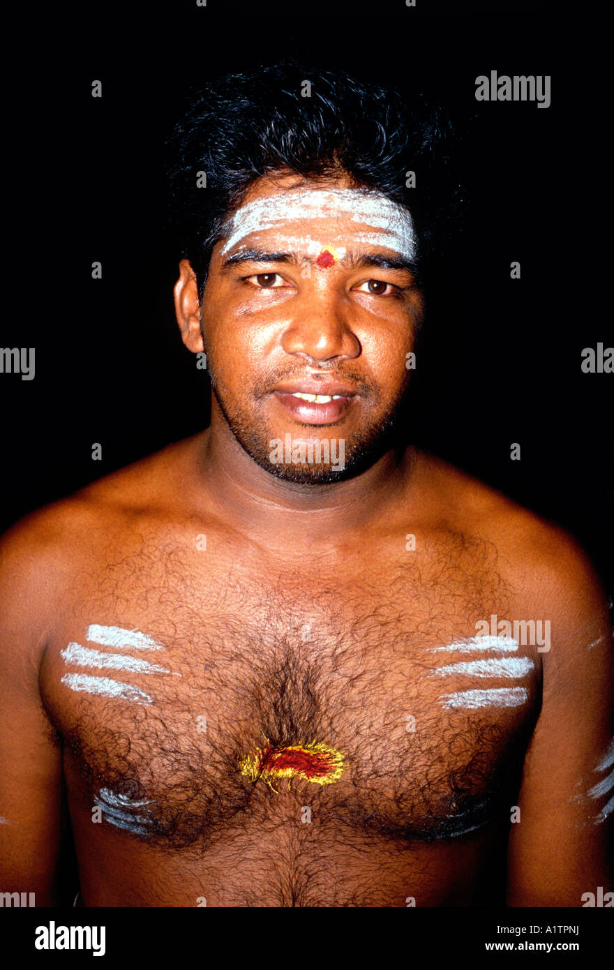 1, one, Indian man, adult man, man, priest, eye contact, front view ...