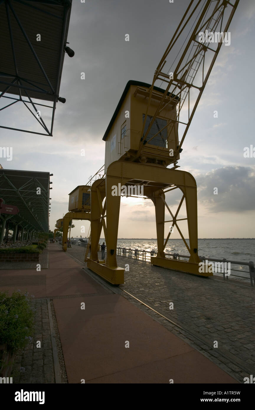 River front at Estacio das Docas refurbished docks Belem Para state ...