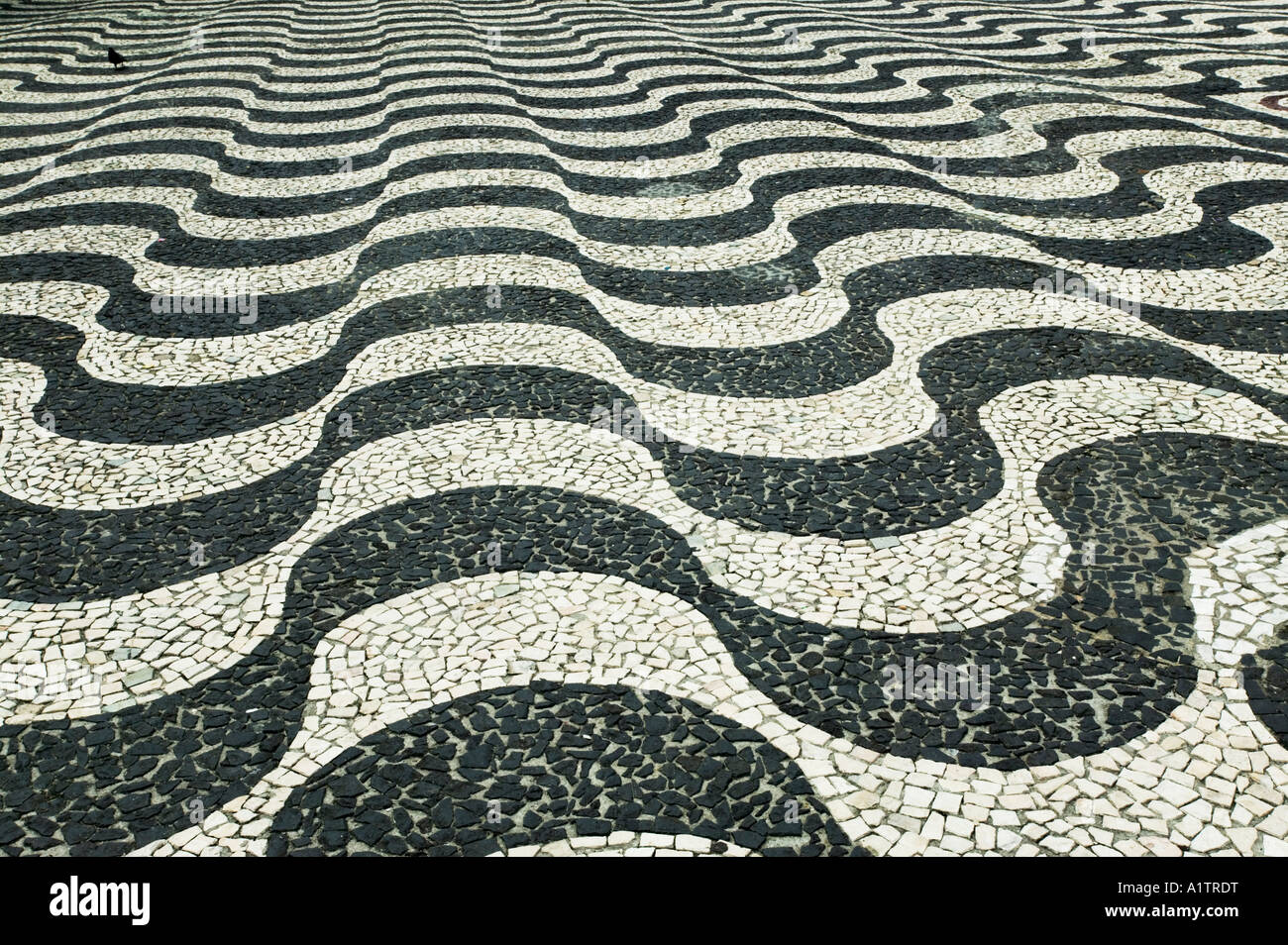 A wavy pattern in paving in Praca Sao Sebastiao, Manaus, Brazil Stock ...