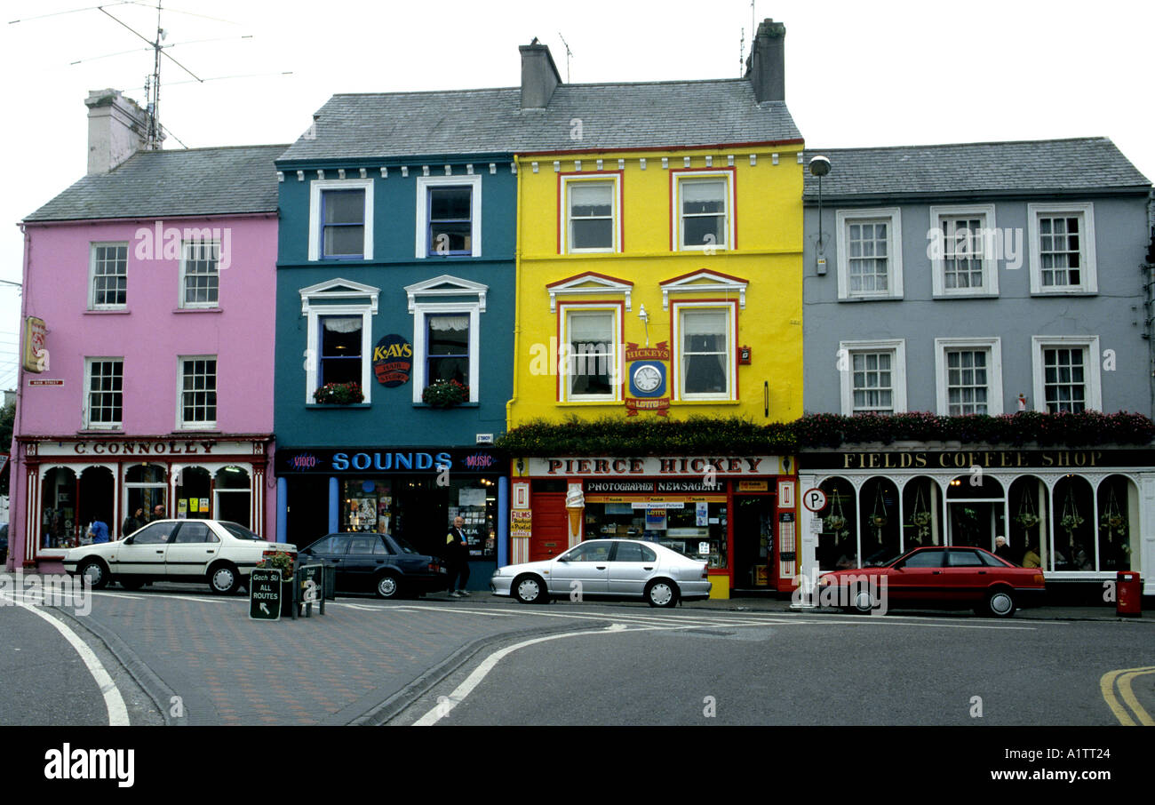 COLOURFUL SHOPS AT SKIBBEREEN CO CORK IRELAND Stock Photo - Alamy