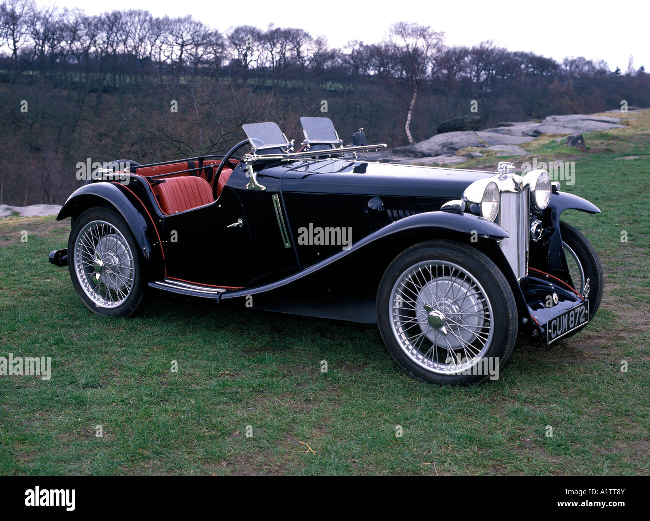 A MG P Type vintage car Stock Photo - Alamy