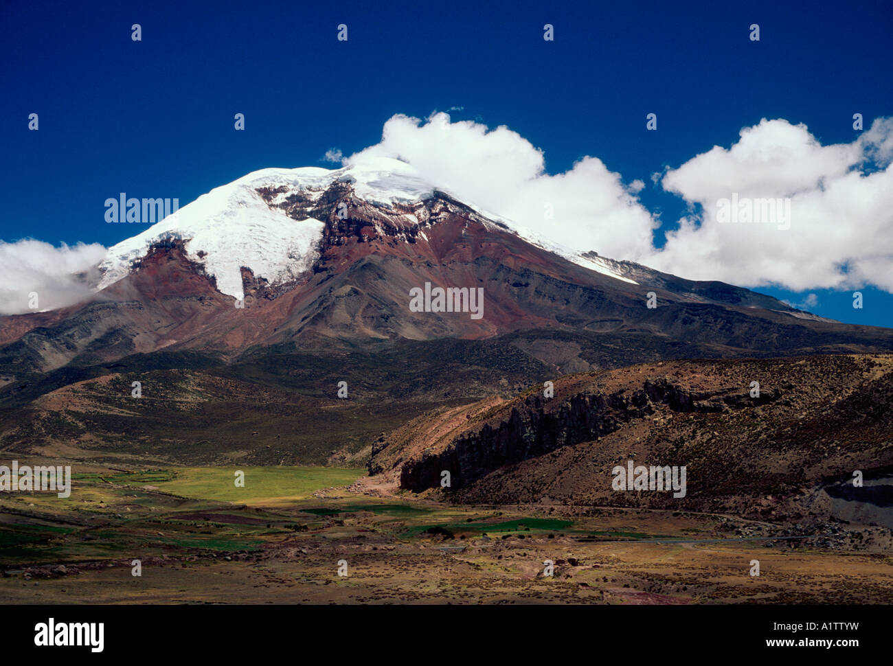 Chimborazo Volcano, Chimborazo National Park, stratovolcano, dormant ...