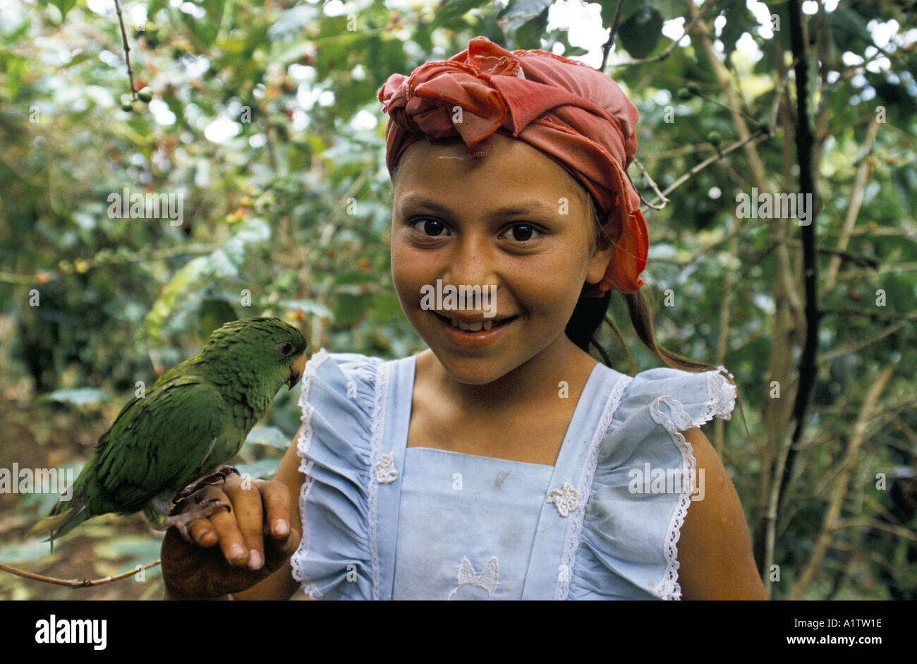 Girl parrot on hand hi-res stock photography and images - Alamy