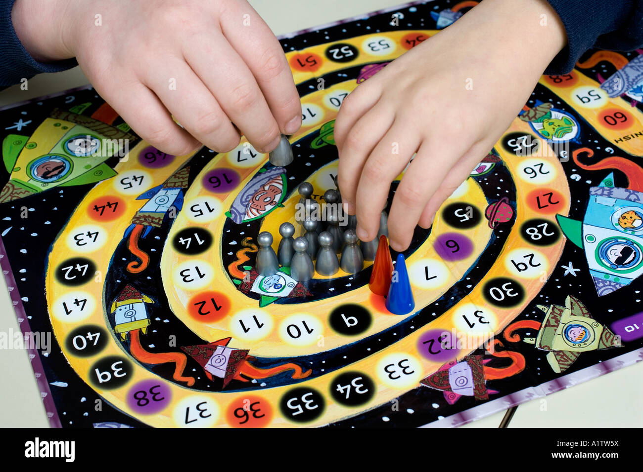 Board games designed to teach youngsters numeracy skills Stock Photo ...