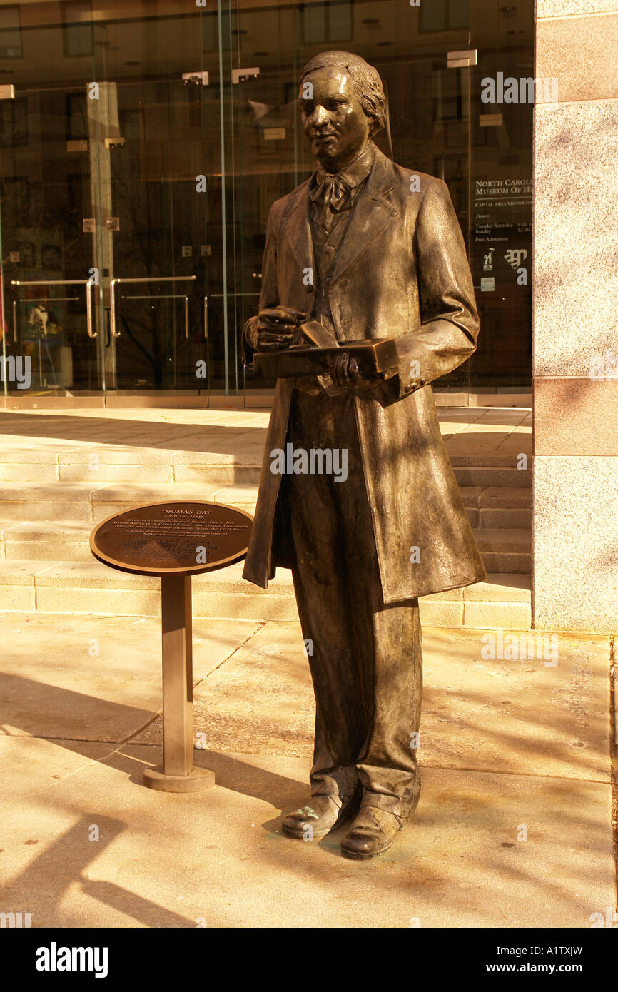 AJD55078, Raleigh, NC, North Carolina, Downtown, Thomas Day Statue ...