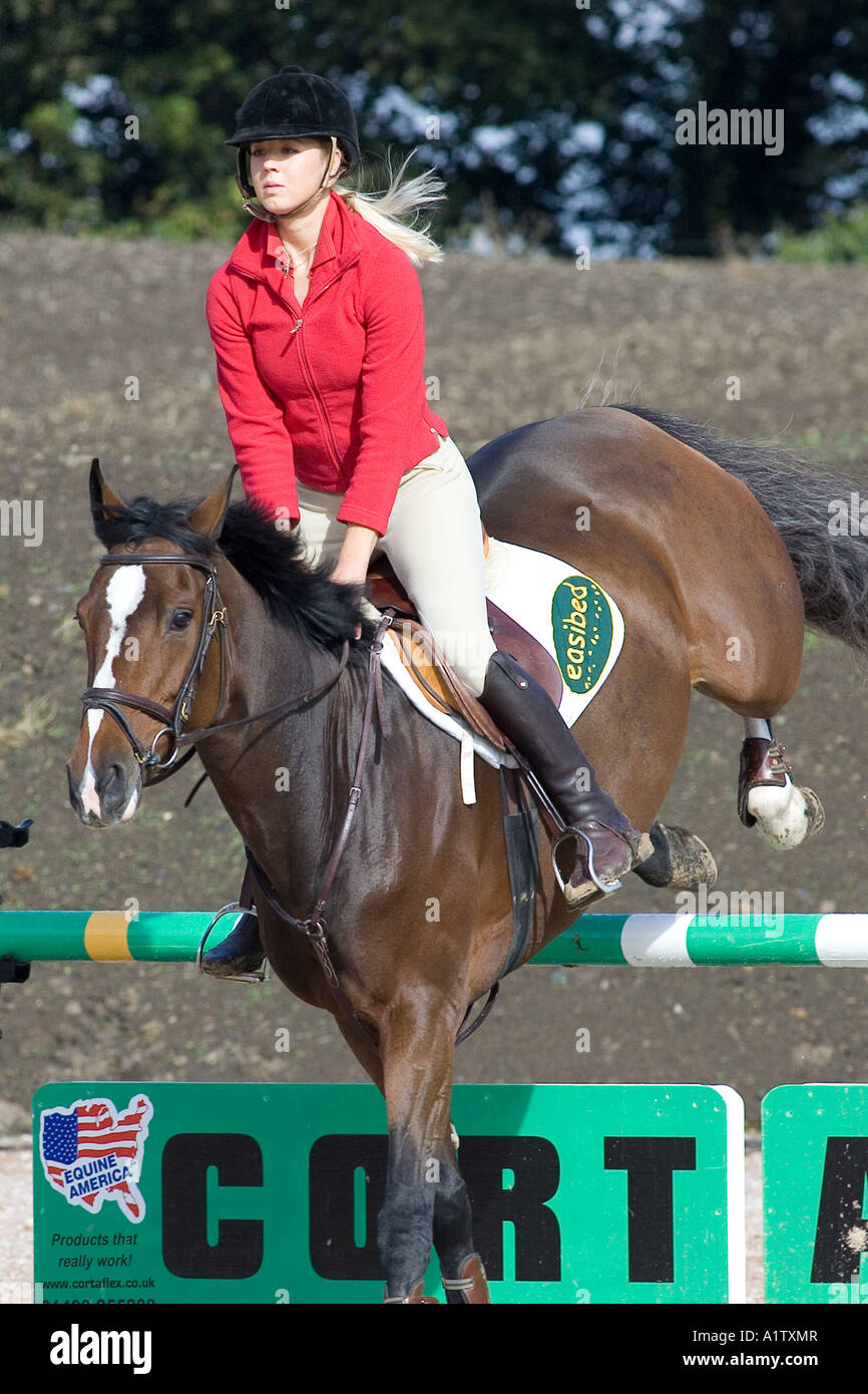 Show jumper Ellen Whitaker showjumper and equestrian rider Stock Photo ...