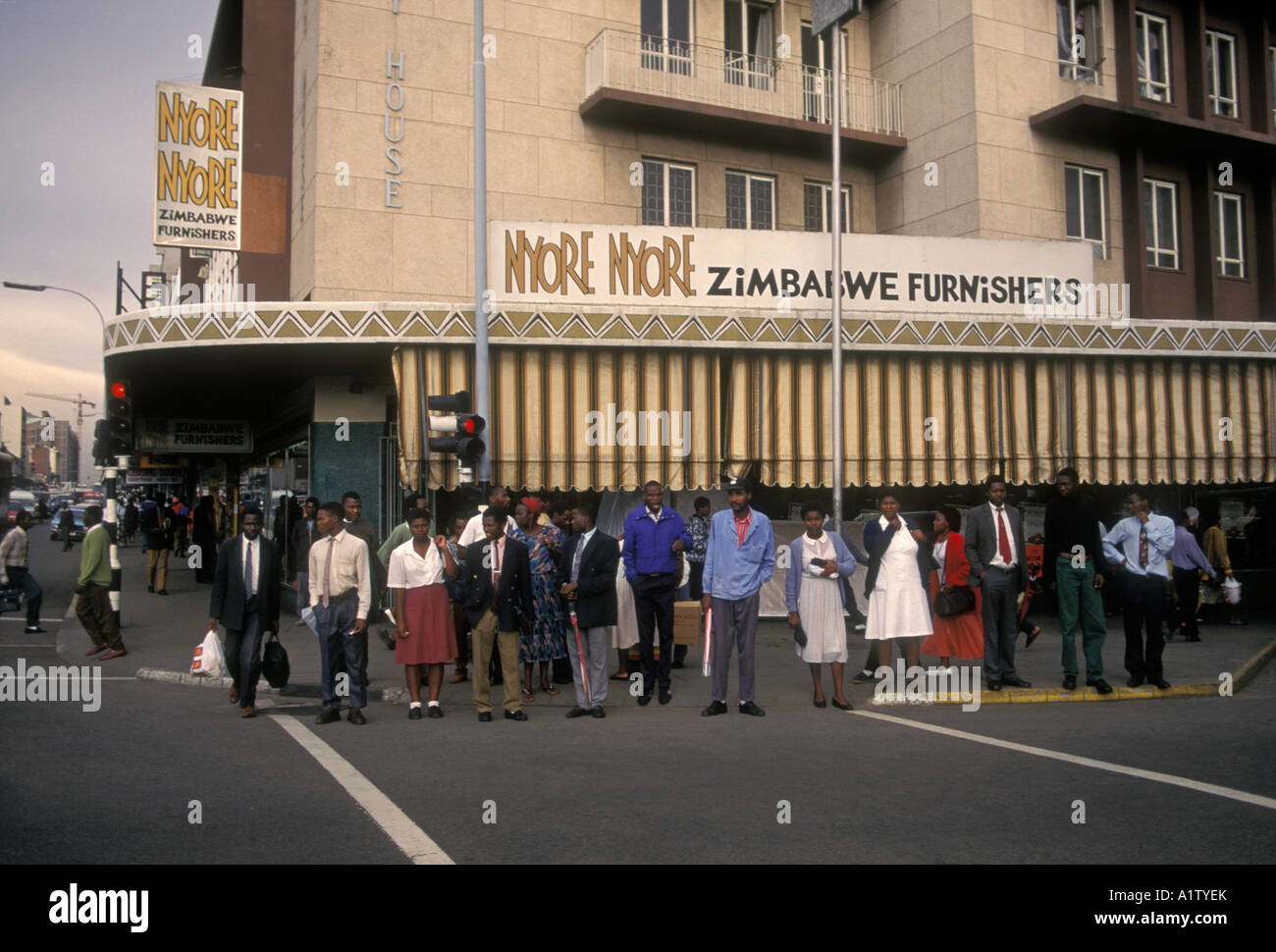 Zimbabwean people, business district, downtown, city of Harare, Harare ...